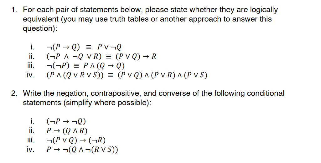 For each pair of statements below, please state | Chegg.com