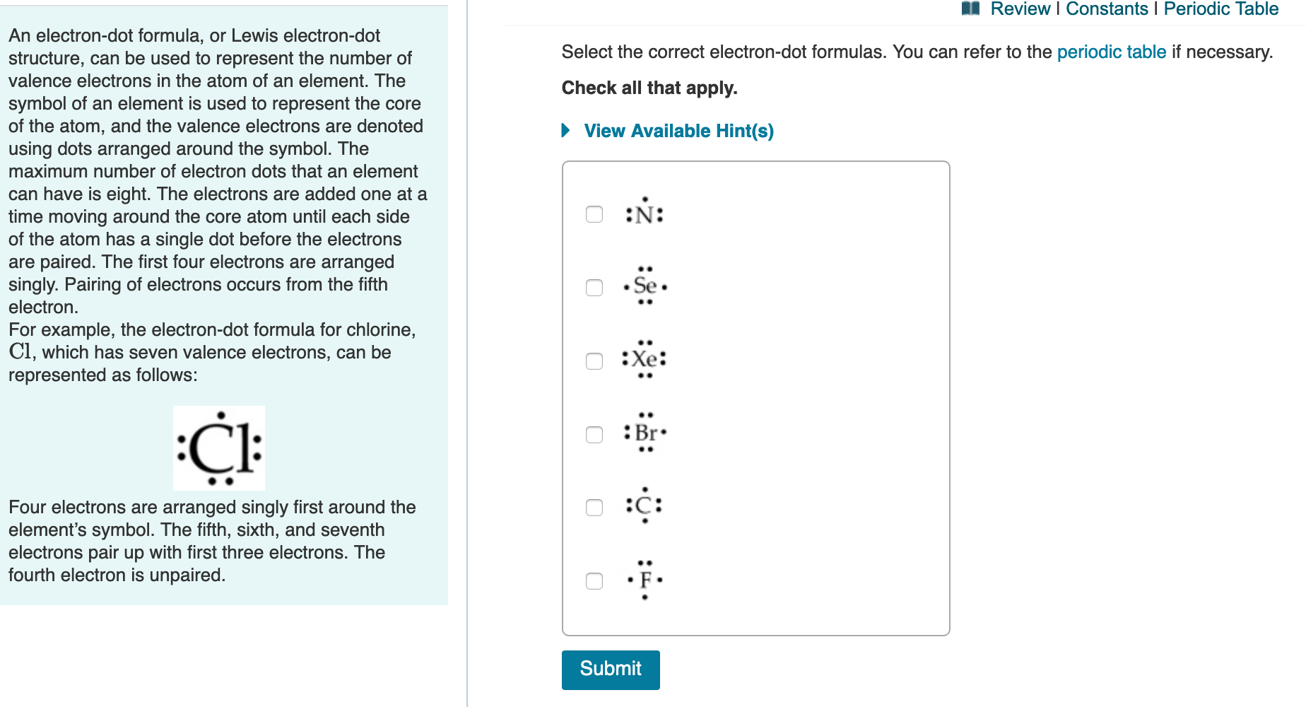 Solved Draw The Electron dot Formula For The Element Chegg