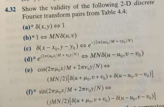 Solved Show the validity of the following 2-D discrete | Chegg.com