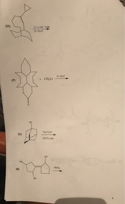 Solved Supply structural formulas for all products for the | Chegg.com
