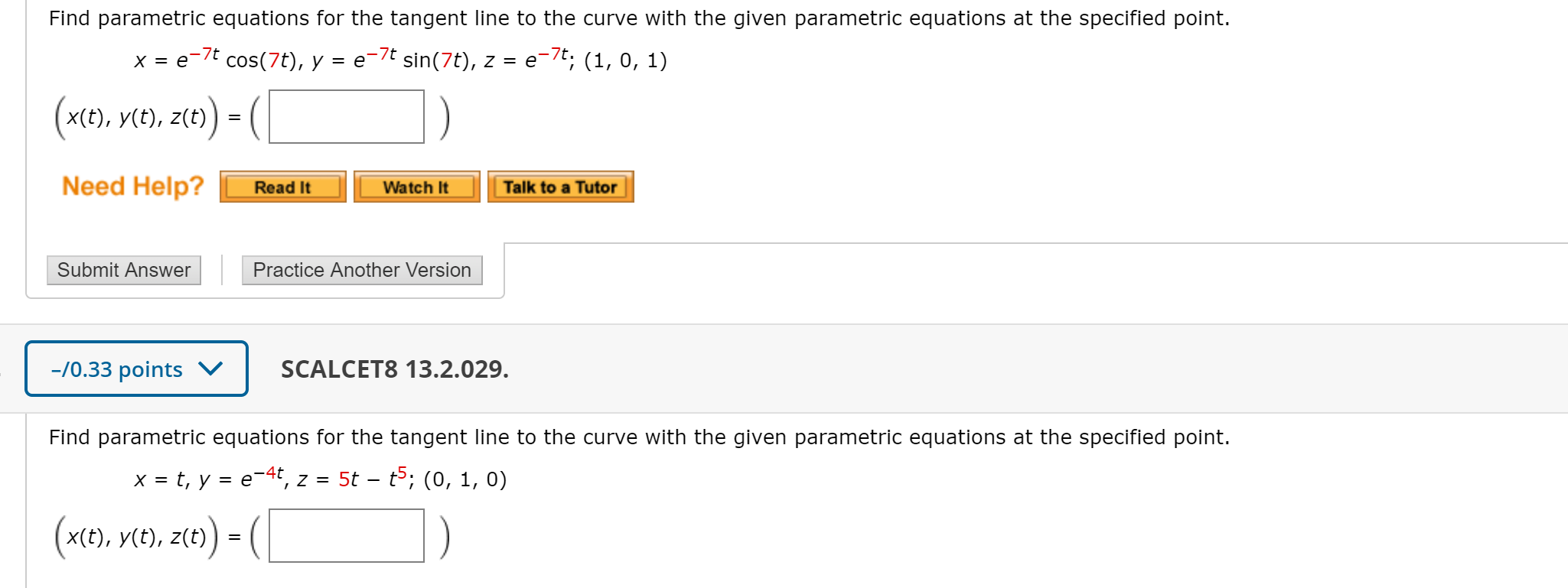 Solved Find parametric equations for the tangent line to the | Chegg.com Solved Find parametric equations for the tangent line to the | Chegg.com