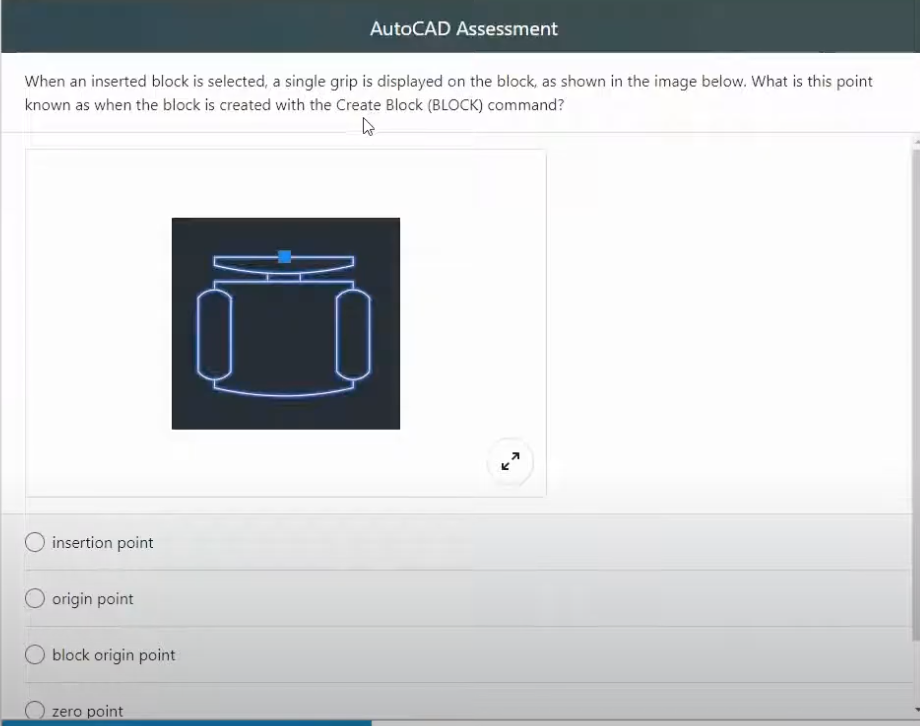 Solved AutoCAD Assessment When an inserted block is | Chegg.com