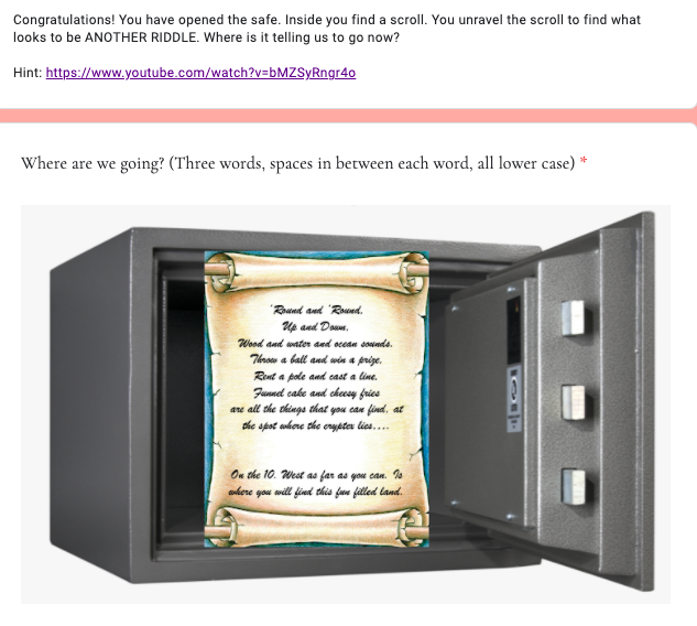 Solved Congratulations! You have opened the safe. Inside you | Chegg.com
