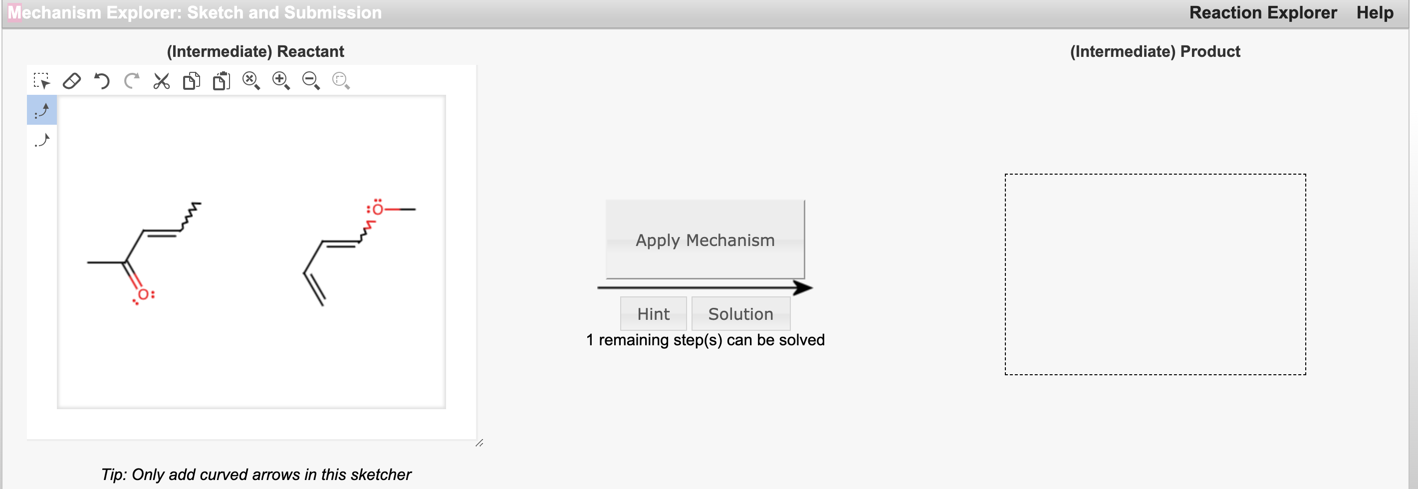 Solved Tip: Only add curved arrows in this sketcher | Chegg.com