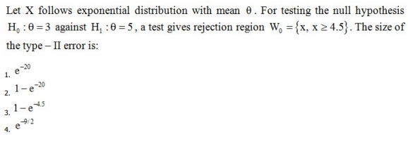 Solved Let X follows exponential distribution with mean . | Chegg.com