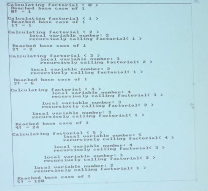 Solved It is interesting to watch recursion “in action”. | Chegg.com