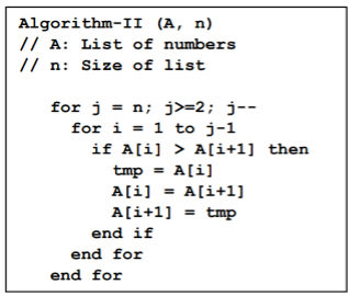 Solved Derive an optimized of version of algorithm II so | Chegg.com