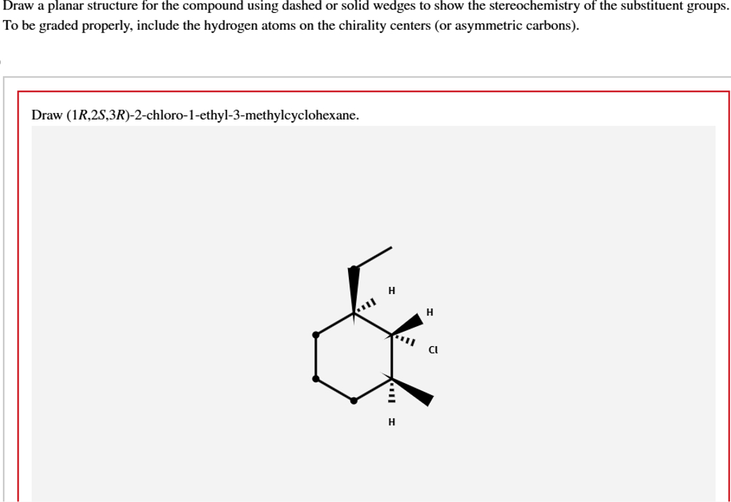 Solved Draw a planar structure for the compound using dashed | Chegg.com