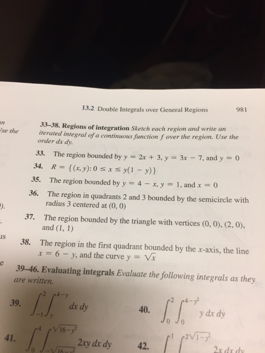Solved Sketch each region and write an iterated integral of | Chegg.com