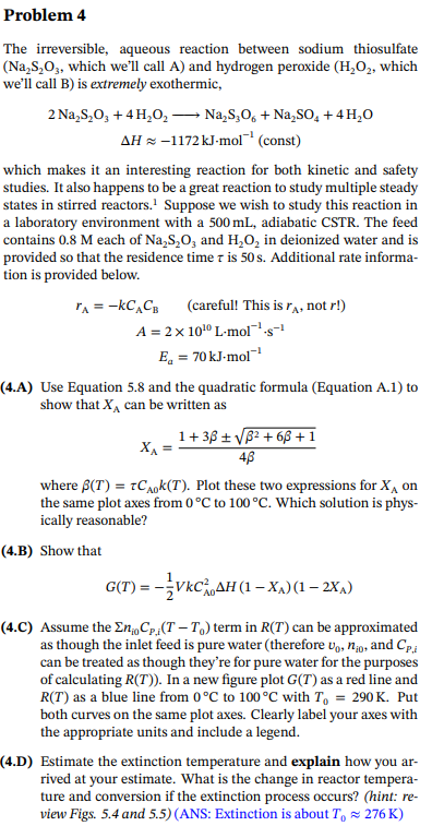Solved The irreversible, aqueous reaction between sodium | Chegg.com