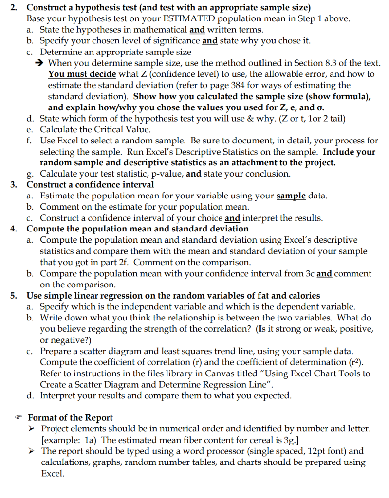 Inferential Statistics Project Project #2 This | Chegg.com