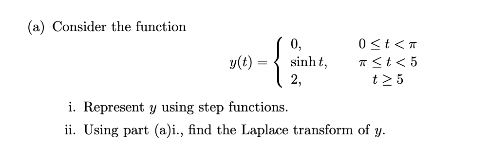 Solved (a) Consider the function | Chegg.com