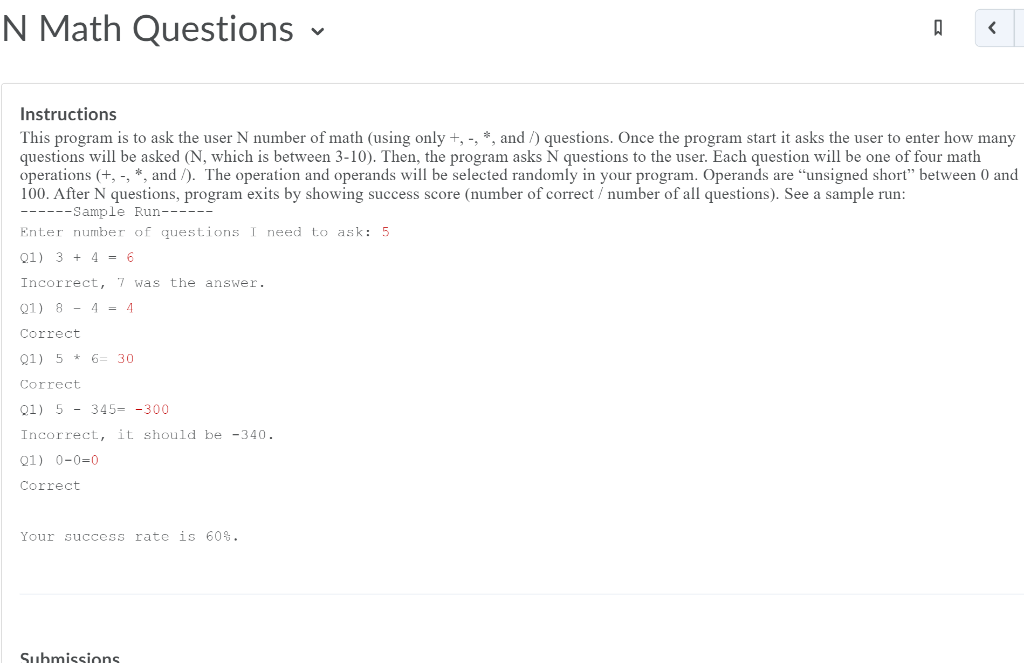 N Math Questions