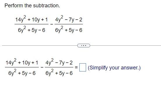 Solved Perform the subtraction. | Chegg.com