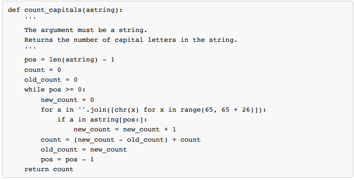 Solved Below is an implementation of a function that counts | Chegg.com