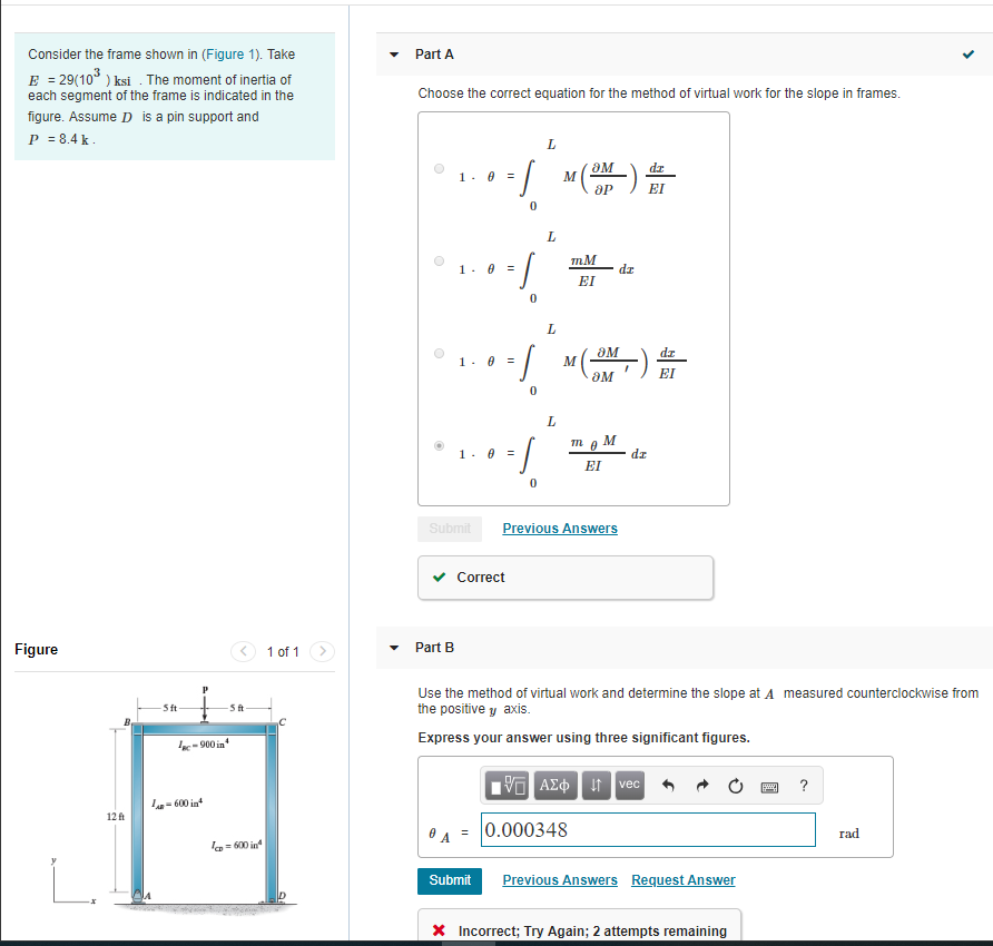 Solved Consider the frame shown in (Figure 1). Take E 29(10" | Chegg.com