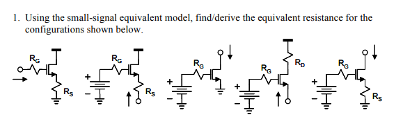 Solved 1. Using the small-signal equivalent model, | Chegg.com