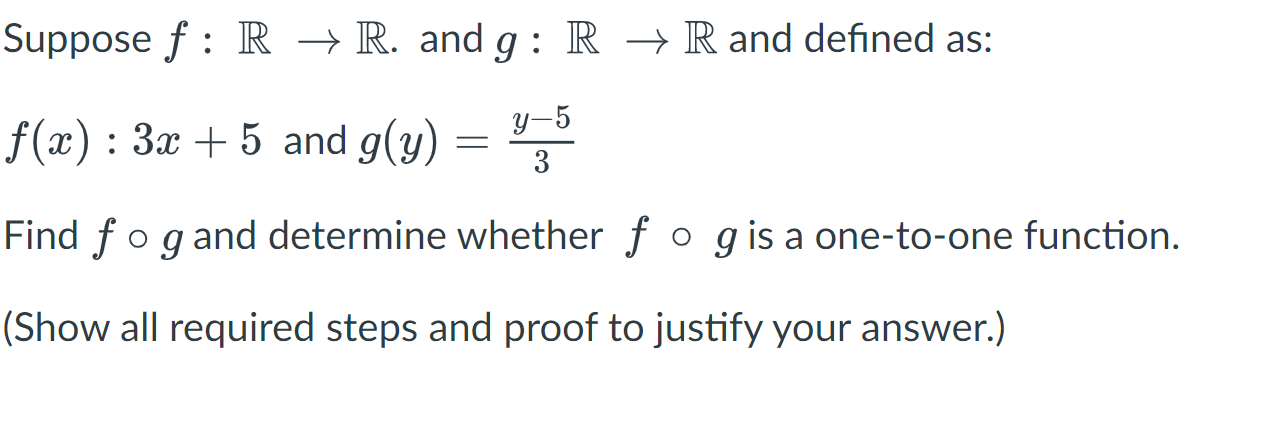 Solved Suppose F R → R And G Rr And Defined As F X 3x