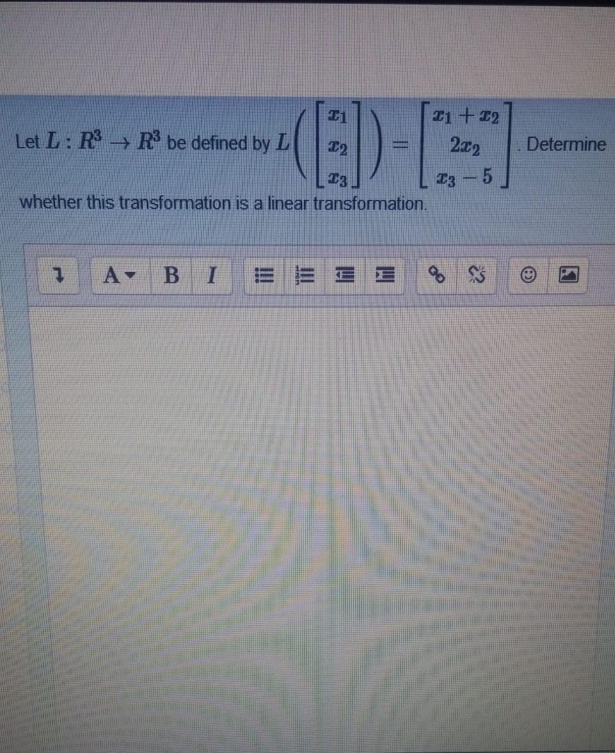 Solved 21 Let L: R3 R3 be defined by L 21 +12 2.22 22 | Chegg.com