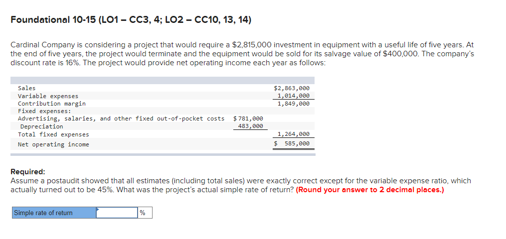 Solved Foundational 10-15 (LO1 - CC3, 4; LO2 - CC10, 13, 14) | Chegg.com
