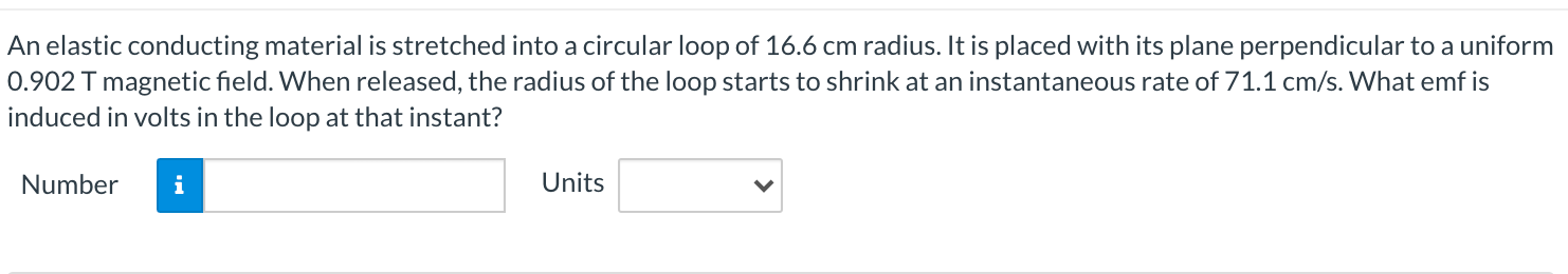 Solved An elastic conducting material is stretched into a | Chegg.com