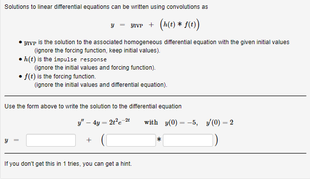 Solved Solutions to linear differential equations can be | Chegg.com
