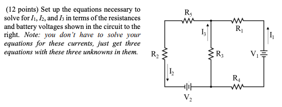 Solved (12 points) Set up the equations necessary to solve | Chegg.com