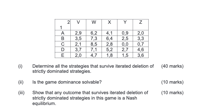 Solved Consider the normal form game in matrix | Chegg.com