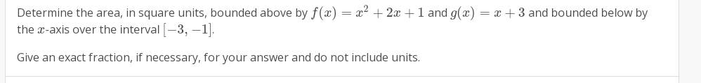 Solved Determine the area, in square units, bounded above by | Chegg.com