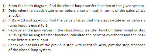 Solved Consider the block diagram of an arbitrary system | Chegg.com