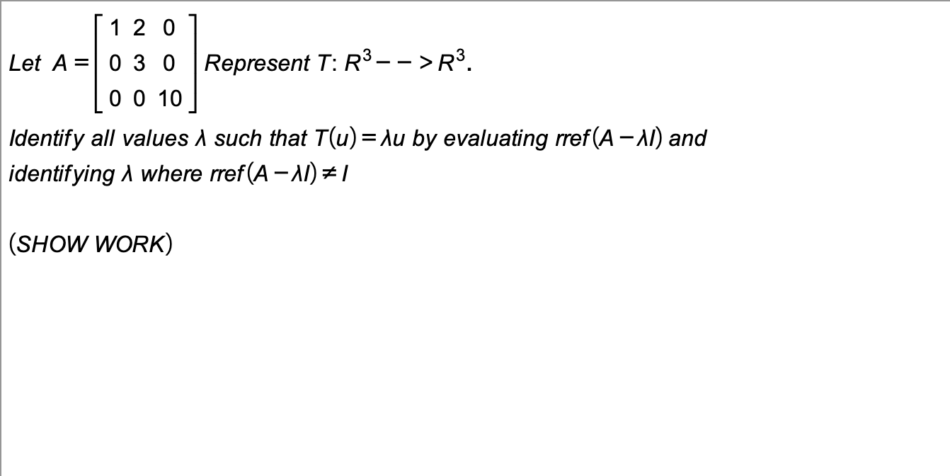 Solved Solve by using Matrix Algebra. rref stands for | Chegg.com