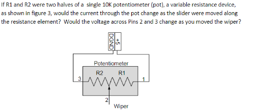 If R1 ﻿and R2 ﻿were two halves of a single 10K | Chegg.com