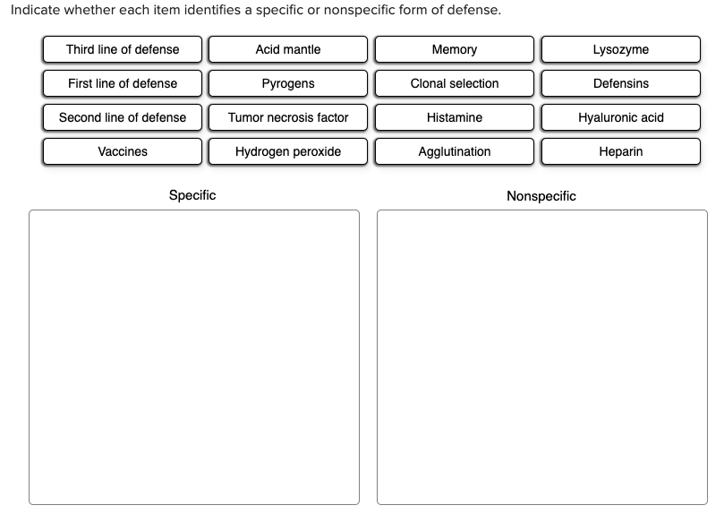 Solved Indicate whether each item identifies a specific or | Chegg.com