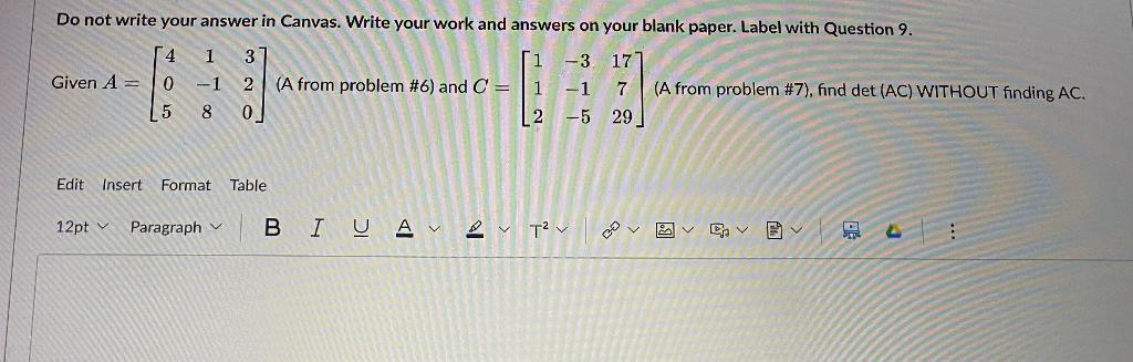 Do not write your answer in Canvas. Write your work | Chegg.com
