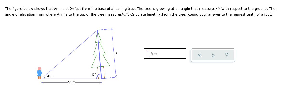 Solved 2) The figure below shows that Ann is at 86 feet from | Chegg.com