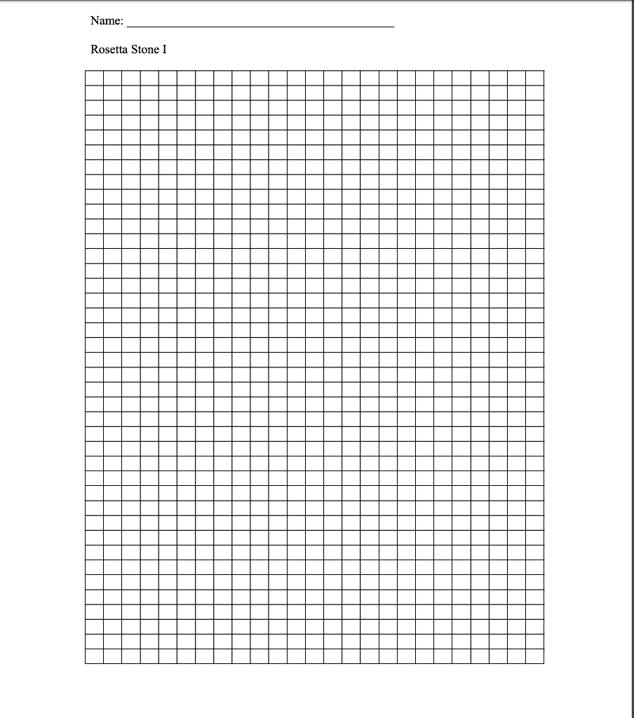 Solved Rosetta Stone I 1. Take the data from Table 3 and | Chegg.com