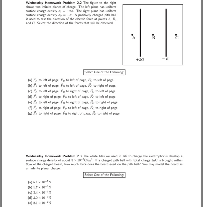 Solved Wednesday Homework Problem 2.1 A negatively charged | Chegg.com