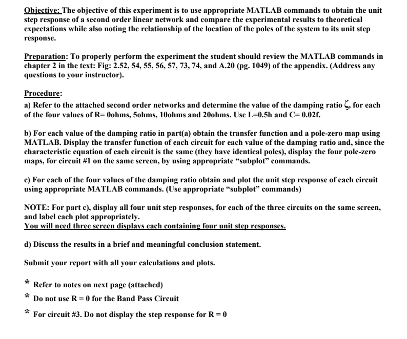 Solved Objective: The objective of this experiment is to use | Chegg.com