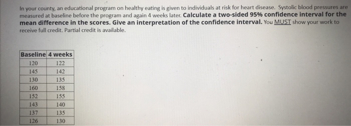 Solved This is for a biostatistics class and we need to use | Chegg.com