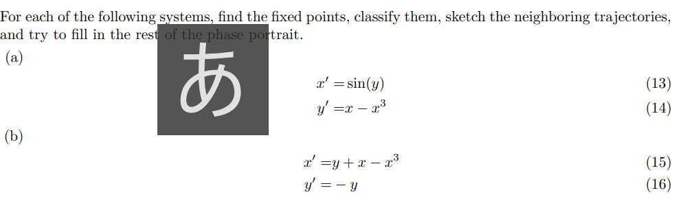 Solved For each of the following systems, find the fixed | Chegg.com