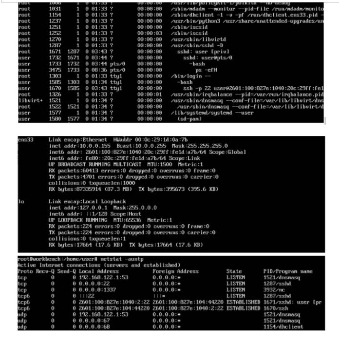 You are given the following: : • Output of "ifconfig | Chegg.com