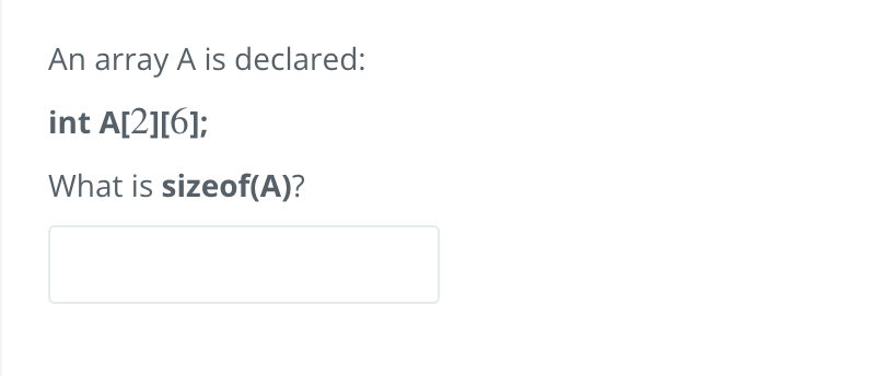 Solved An array A is declared: int A[l]; Assuming the | Chegg.com