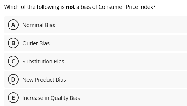 Solved Which of the following is not a bias of Consumer | Chegg.com