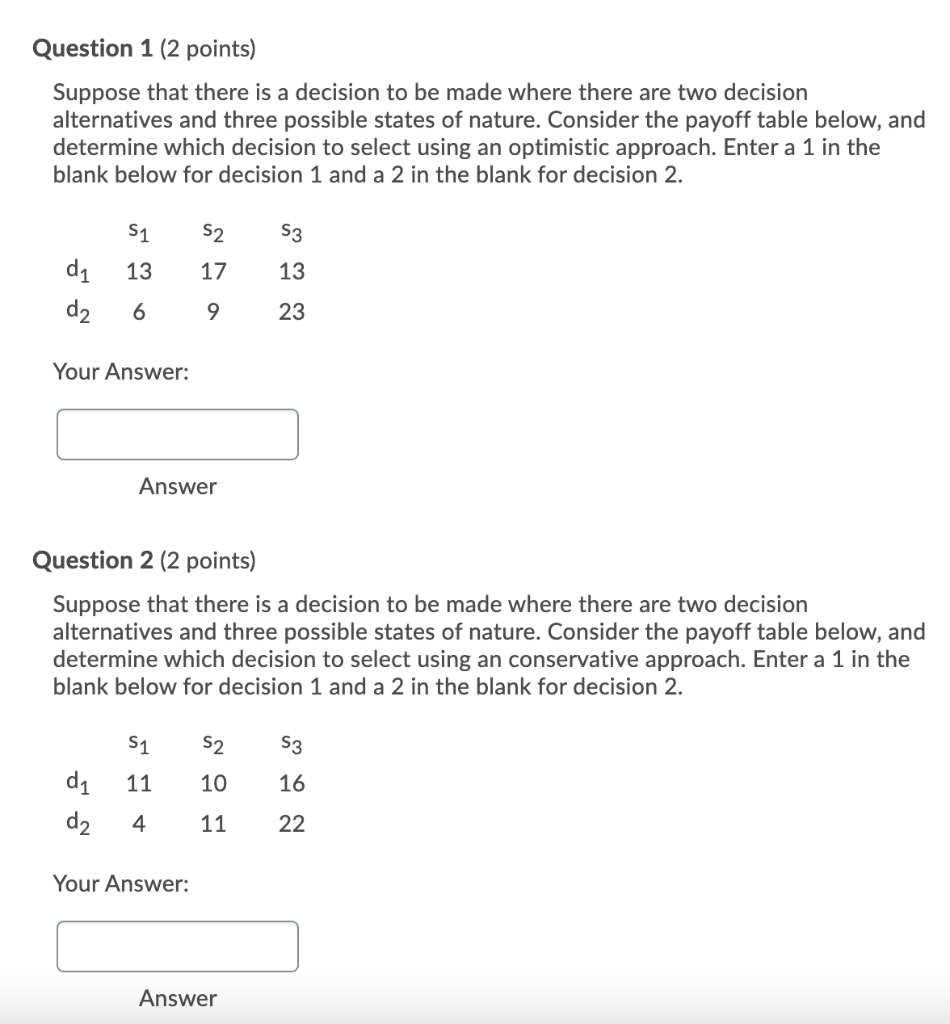 Solved Question 1 (2 points) Suppose that there is a | Chegg.com