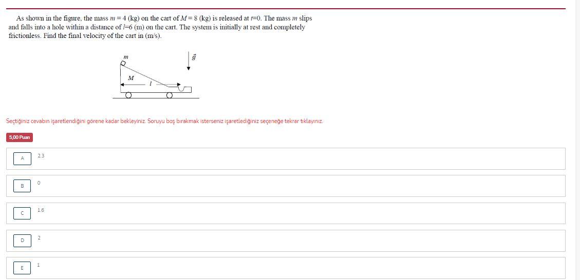 Solved As shown in the figure, the mass m= 4 (kg) on the | Chegg.com