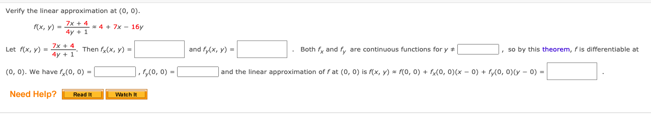 Solved Verify The Linear Approximation At 0 0 F X Y