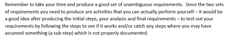 Solved A 01 Writing Explicit Requirements Overview In This 7535
