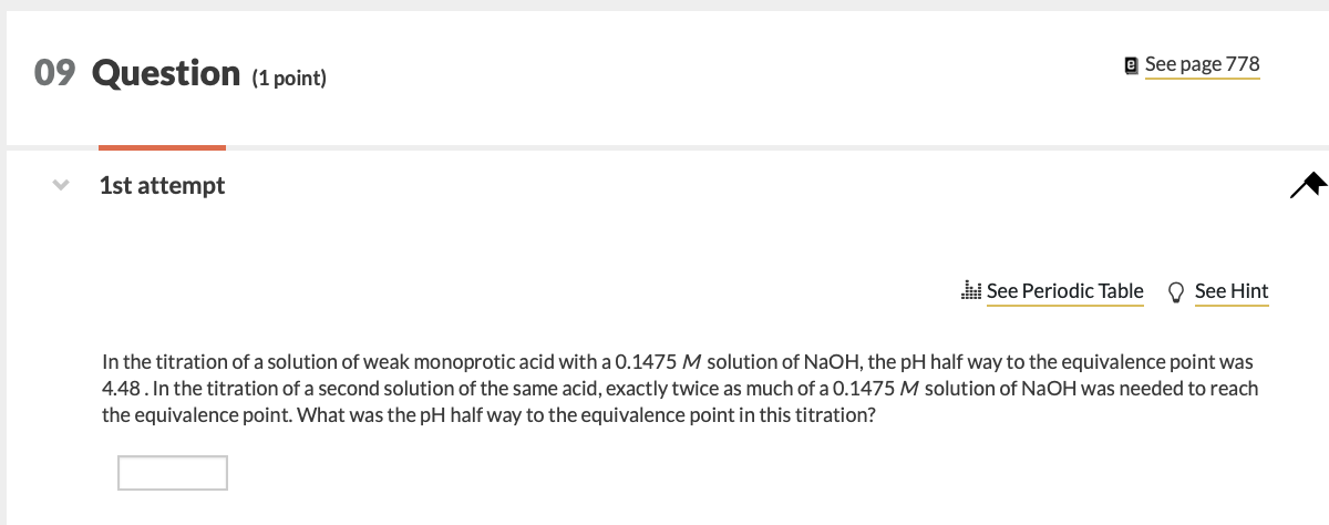 Solved 09 Question (1 point) e See page 778 1st attempt See | Chegg.com