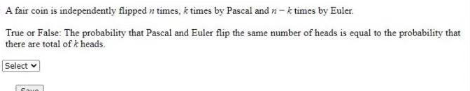 Solved A fair coin is independently flipped n times, k times | Chegg.com