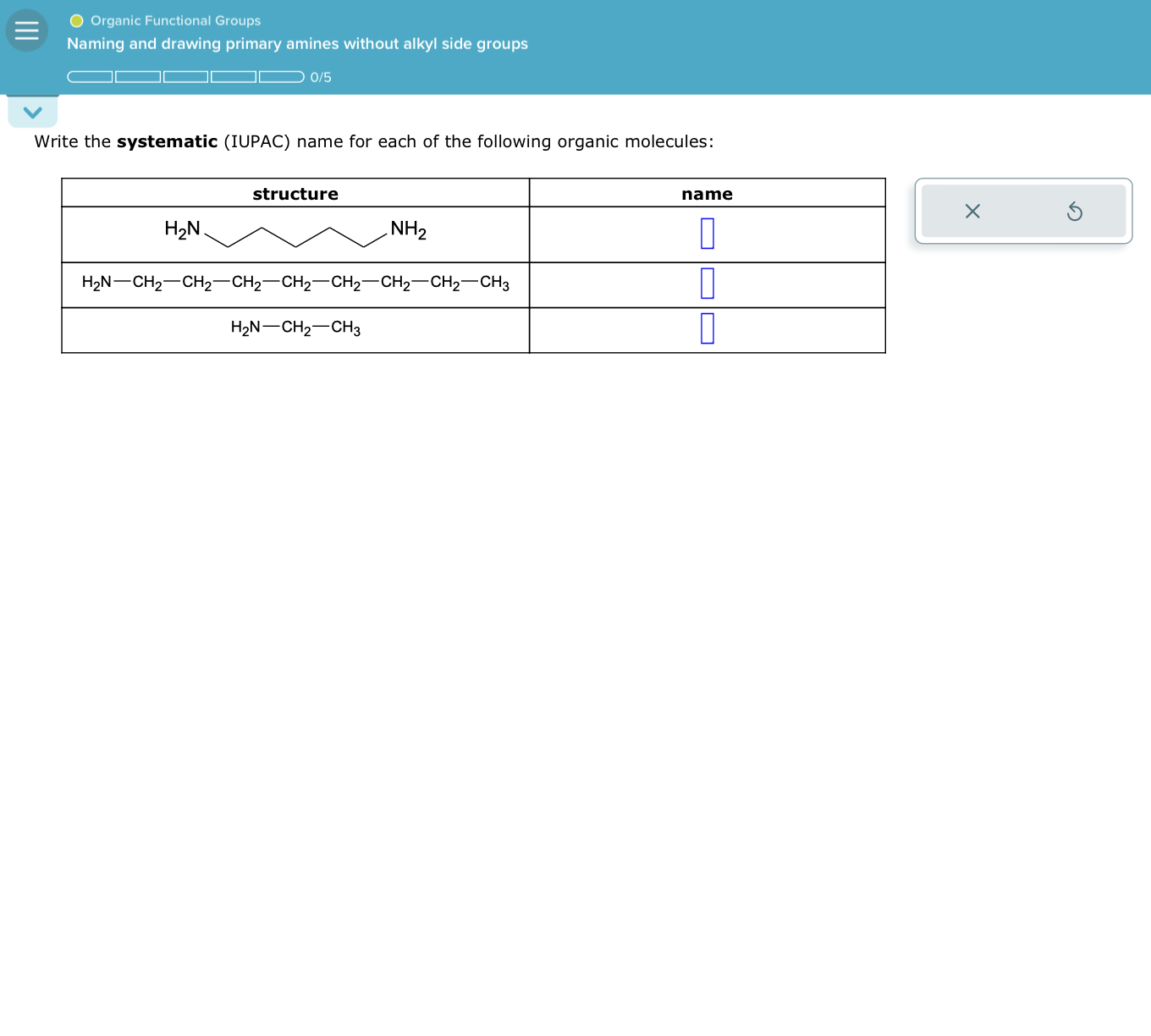 Solved Organic Functional GroupsNaming and drawing primary | Chegg.com